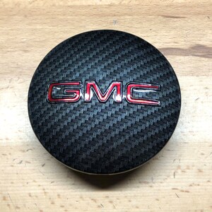 GMC Acadia Red & Black Carbon Fiber Wheel Center Cap X4 Set GM OEM - Etsy