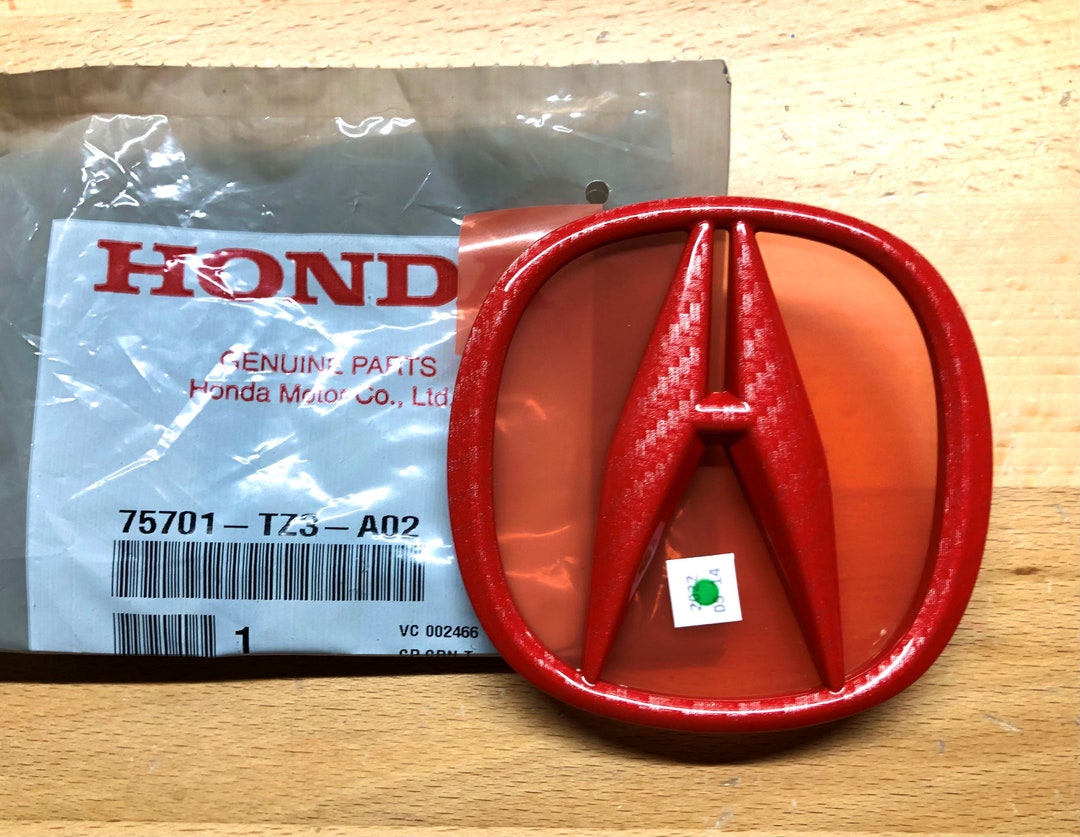 Acura TLX Red Carbon Fiber Effect Rear Trunk Logo 2015-2020 OEM Emblem ...
