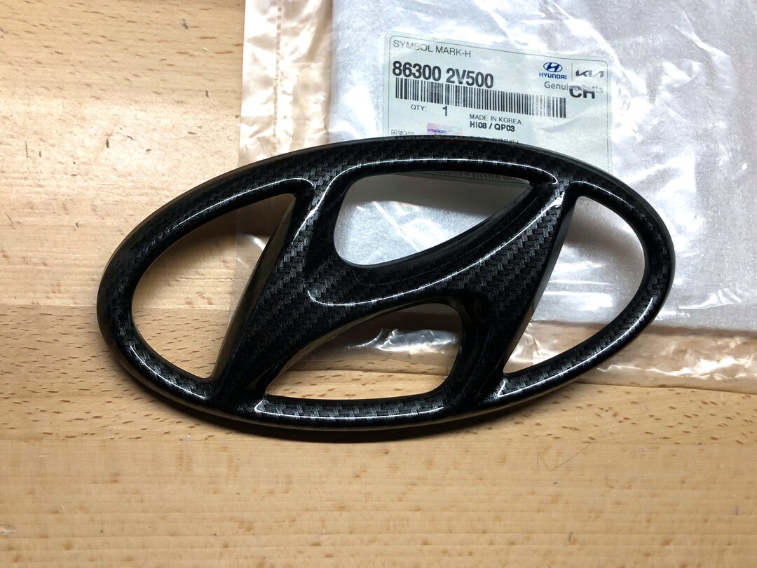 Hyundai Veloster Turbo Black Carbon Fiber Front Grille Logo 13-17 ...