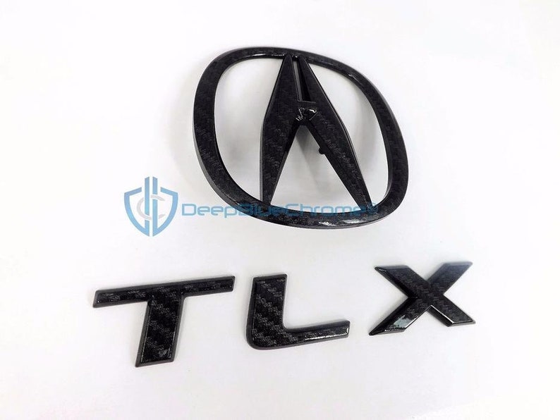Acura TLX 2015-2017 Black Carbon Fiber Emblem Set x2 Rear | Etsy