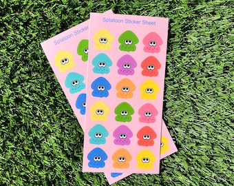 Splatoon 3 - A5 High-quality Gloss Sticker Sheet - Etsy