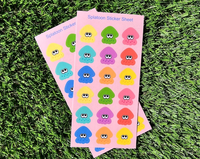 Splatoon Sticker Sheet - Etsy
