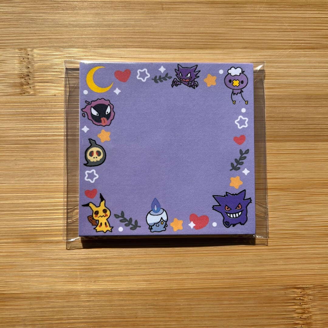 Handmade Ghost Pokémon Memo Pad - Etsy