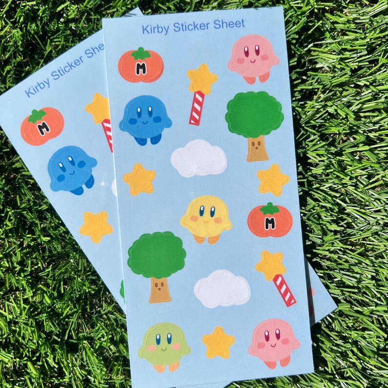 Kirby Sticker Sheet - Etsy