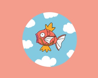 Magikarp Fish Soup Stall Enamel Pin - Etsy
