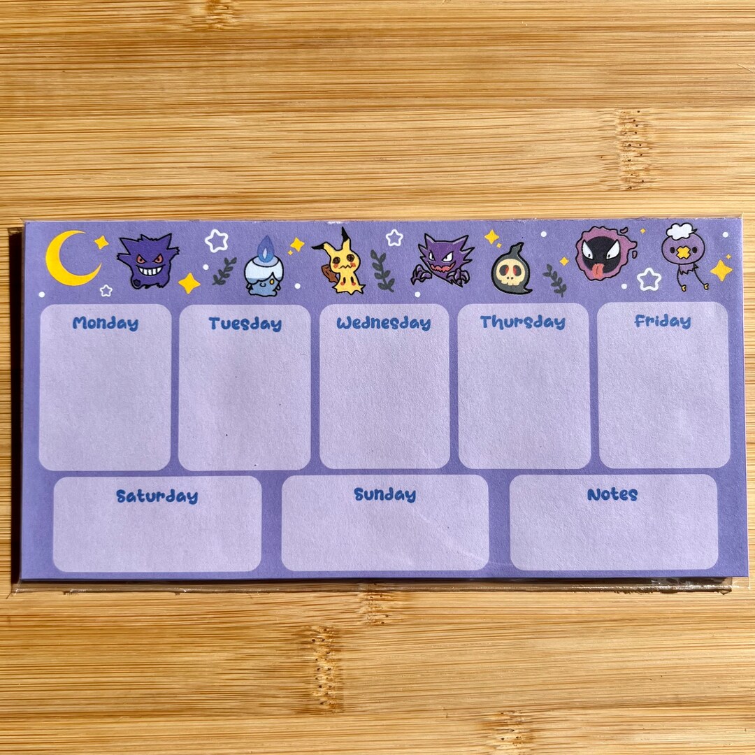 Ghost Pokémon Planner - Etsy