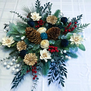 Winter Tabletop Centerpiece, Christmas Table Decor, Gift for Mom - Etsy
