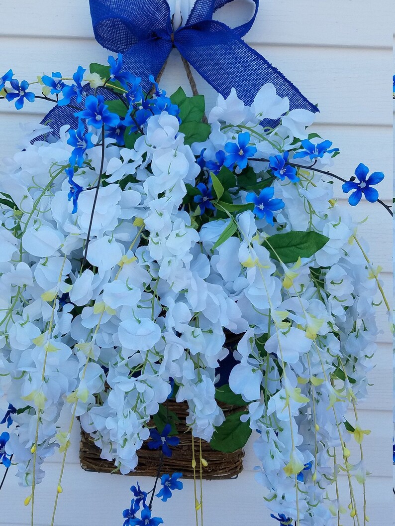 Spring Basket for front Door Gift for Mom Door Wreath | Etsy