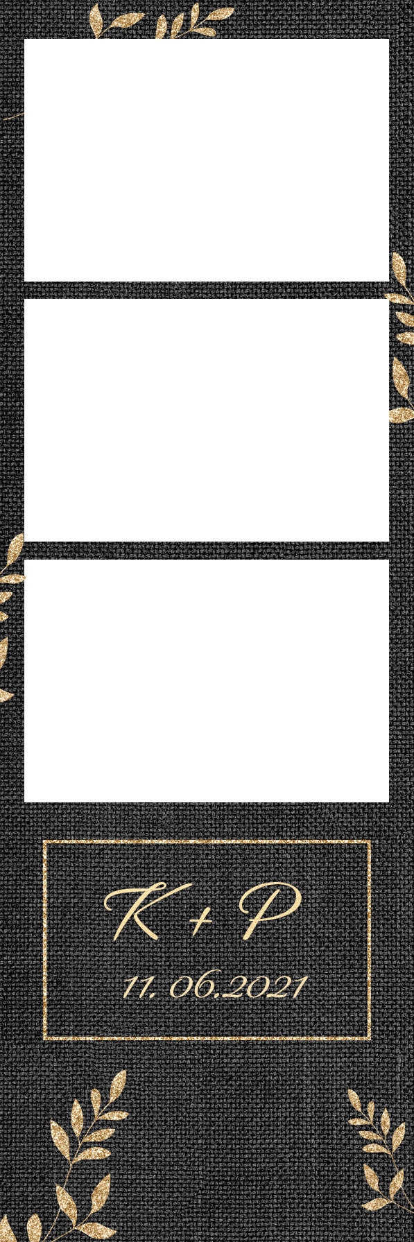 Simple Black Linen Photo Booth Template 2x6 - Etsy