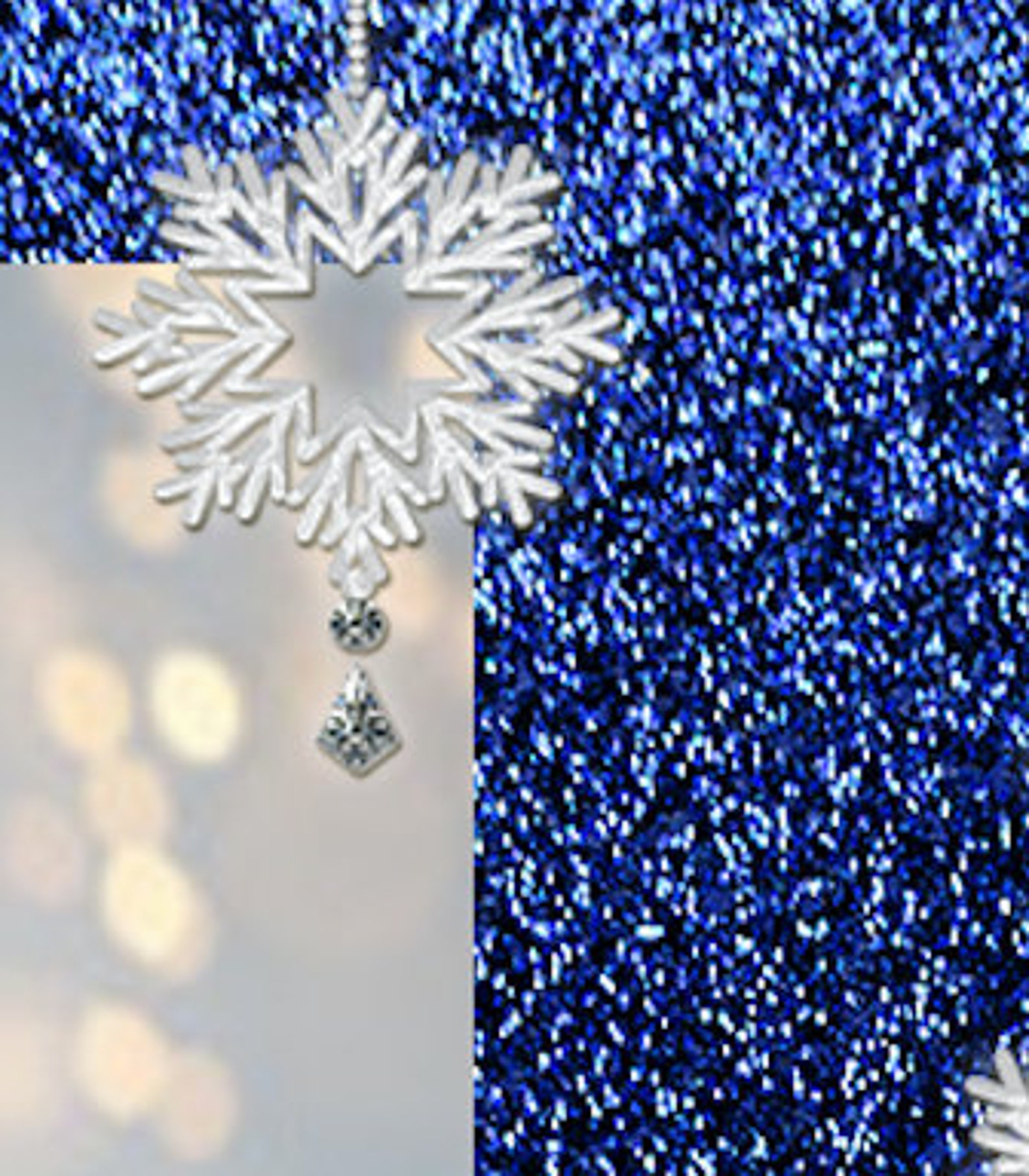 Snowflake Ornament Glitter Blue Template 4x6 4 Photos - Etsy
