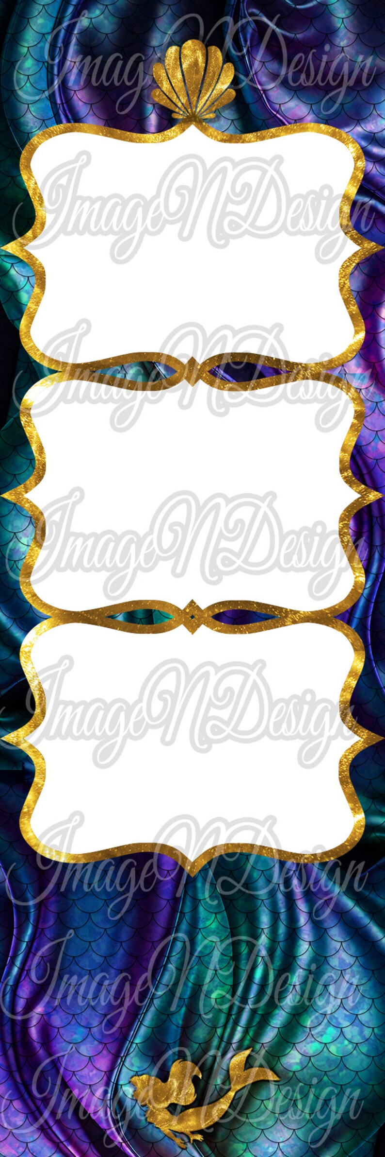 Little Mermaid Photo Booth Template 2x6 - Etsy
