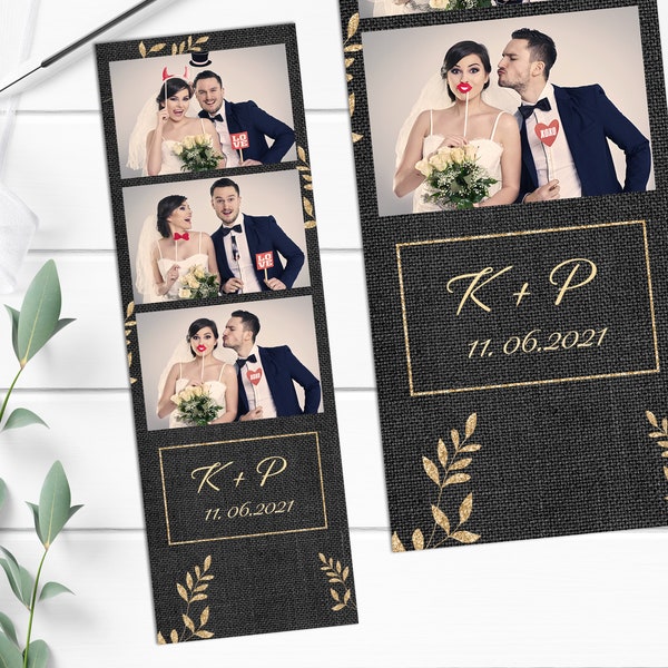 Black and Gold 2x6 Template - Etsy
