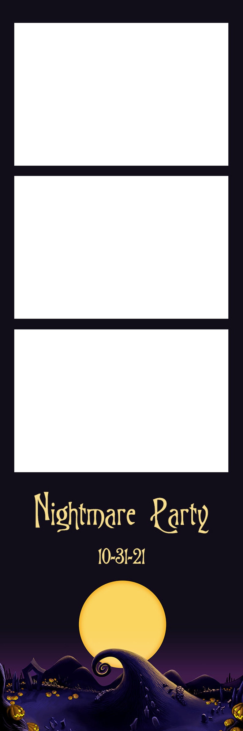 Nightmare Before Christmas Photo Booth Template 2x6 - Etsy