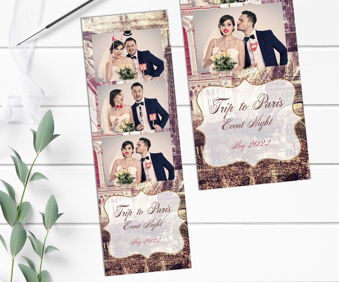 Paris Photo Booth Template 2x6 (instant Download) - Etsy