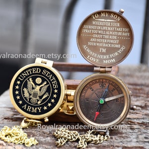 Army Gift, Engraved Army Compass, Personalized Army Compass, Army ...
