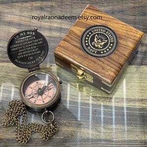 Navy Compass, Engraved Navy Compass, Navy Retirement Gift, US Navy ...
