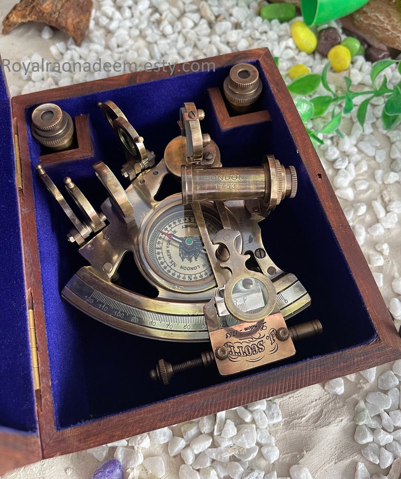 Compass With Sextant Engraved Personalized Compass Nautical - Etsy