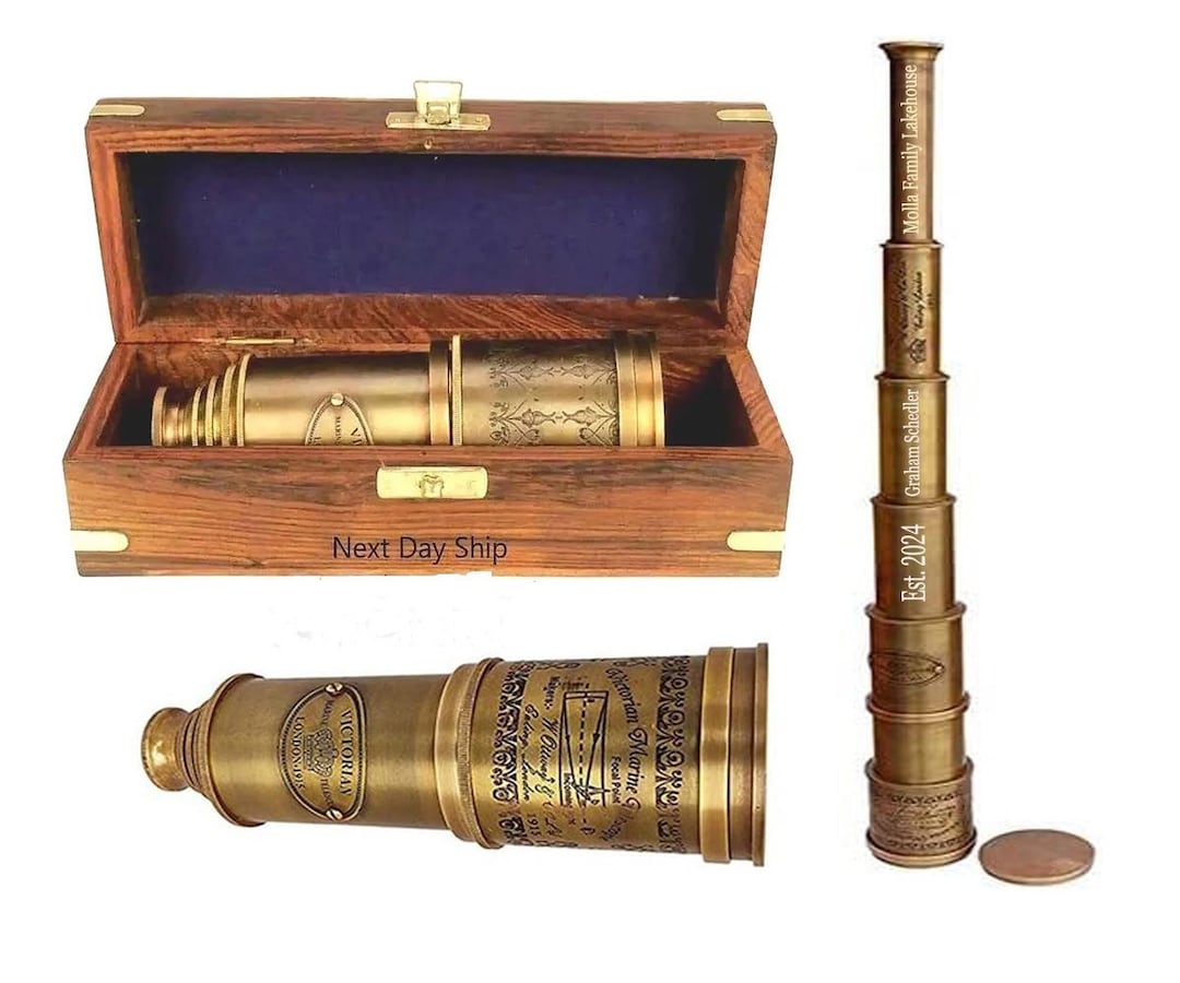 Personalized Working Telescope, Engraved Brass Telescope, Pirates ...