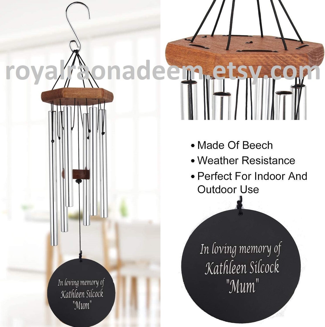 Personalized Wind Chimes Wind Chime Engraved Wind Chime | Etsy