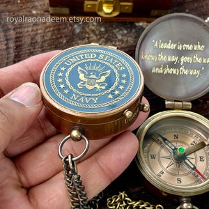 Navy Compass, Engraved Navy Compass, Navy Retirement Gift, US Navy ...