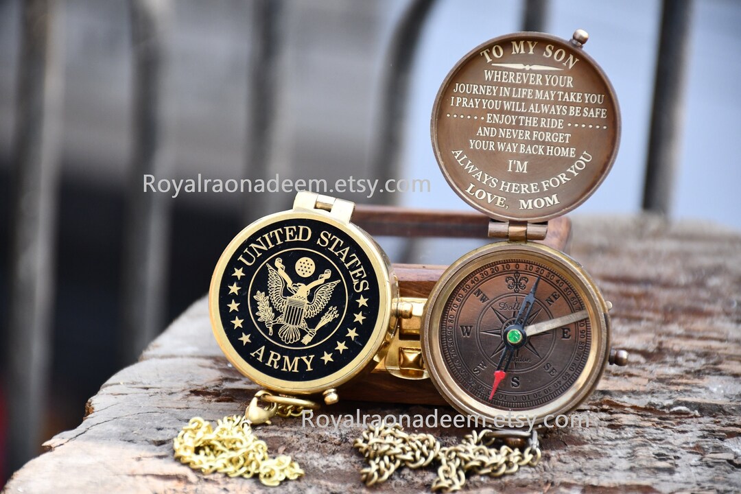 Army Gift, Engraved Army Compass, Personalized Army Compass, Army ...