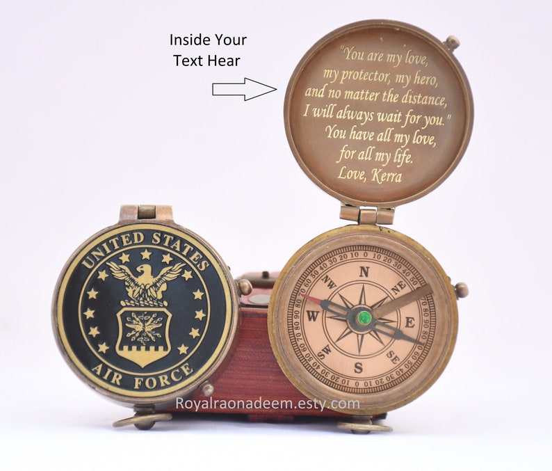 Air Force Gift Personalized Engraved Air Force Compass - Etsy