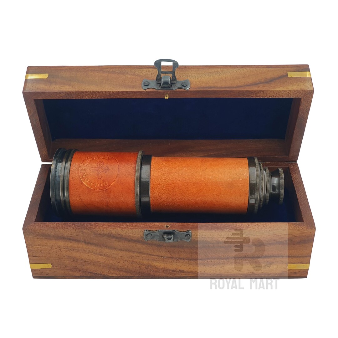 Personalized Working Telescope, Spyglass With Engravable Wooden Case ...
