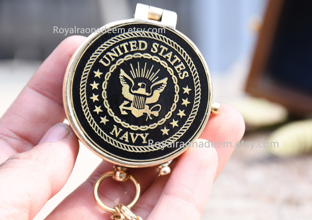 Navy Compass Engraved Navy Compass Navy Retirement Gift US - Etsy