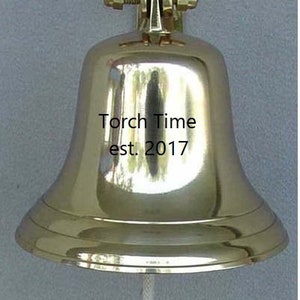 Personalized Bell - Engraved Hanging Brass Bell Quality Wall Mounted ...