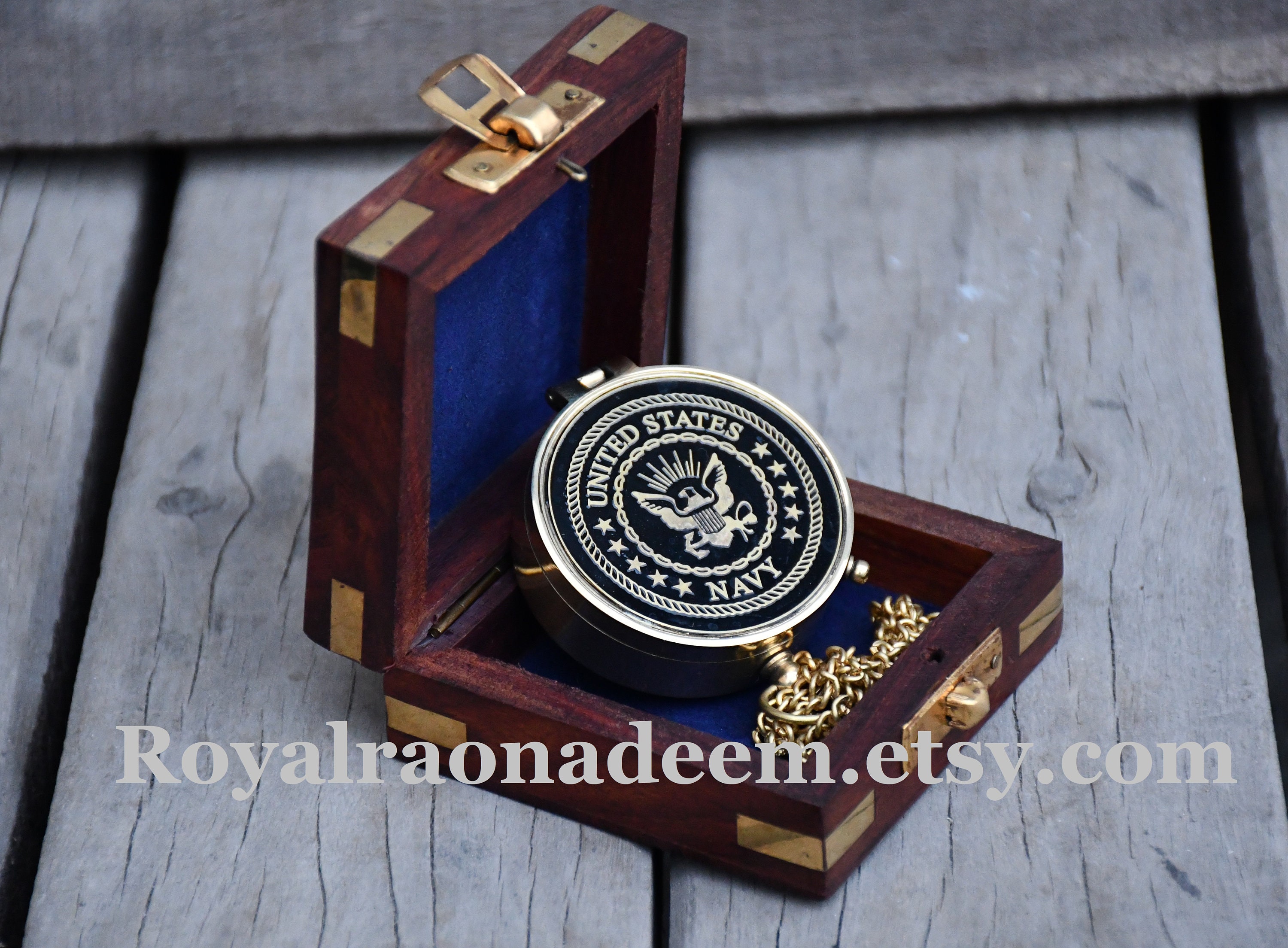 Navy Compass Engraved Navy Compass Engraved Navy Compass | Etsy