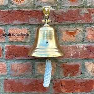 Personalized Bell - Engraved Hanging Brass Bell Quality Wall Mounted ...