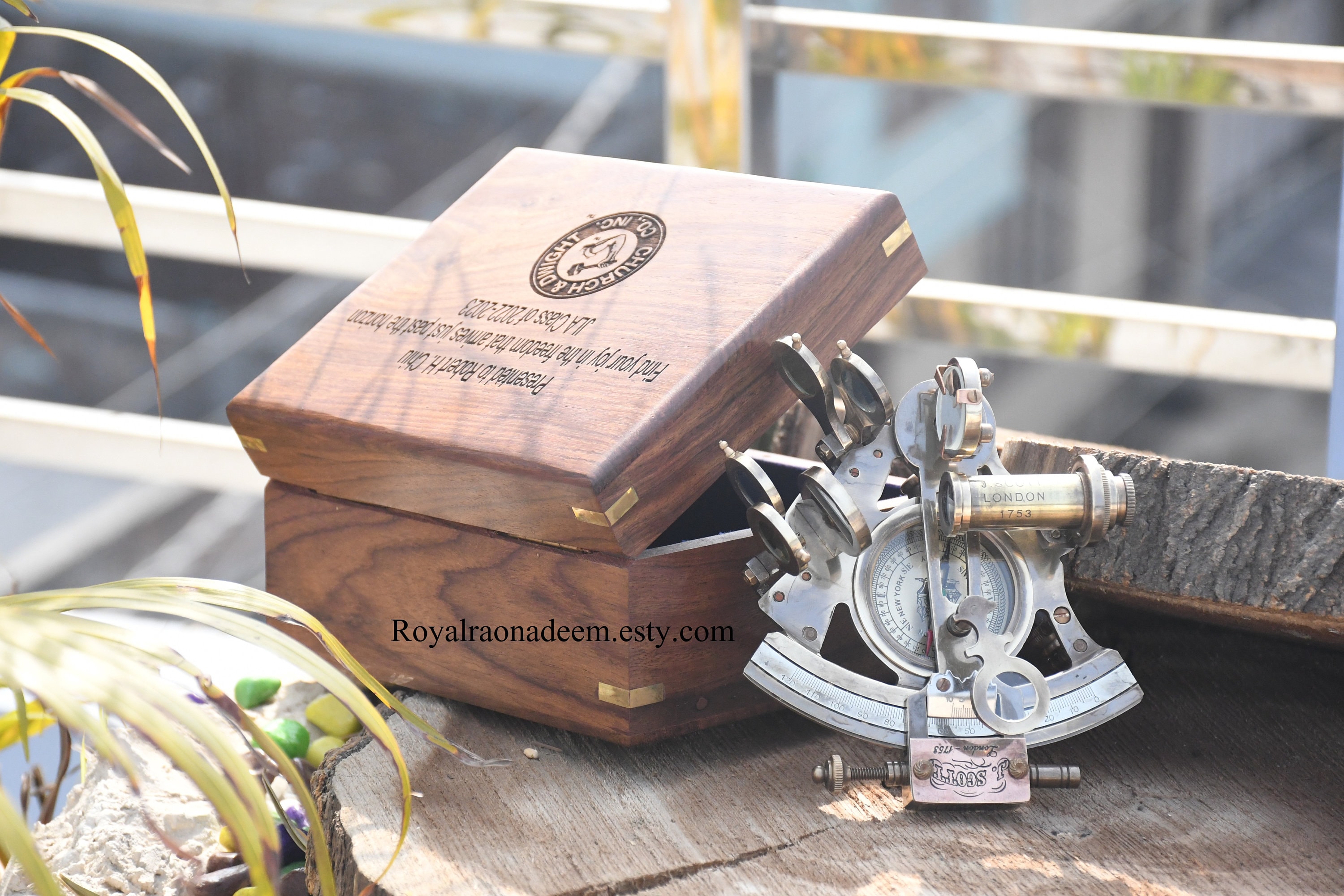Compass With Sextant - Engraved Personalized Compass Nautical Sextant ...