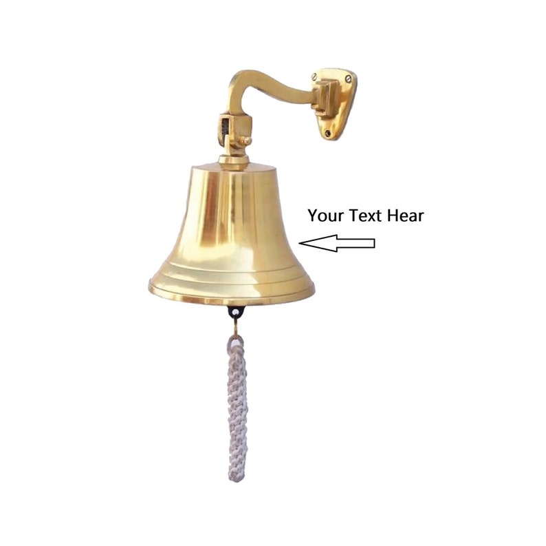 Personalized Bell - Engraved Hanging Brass Bell Quality Wall Mounted ...