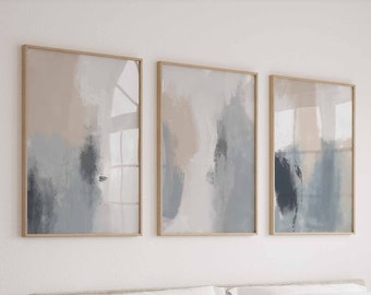 Abstract Neutral Prints Abstract Gallery Wall Art Set of 3 - Etsy