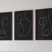 Minimal Simple Modern Gallery Wall Art Set of 3 Abstract Art - Etsy