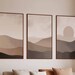 Mountain Art Print Set of 3 Landscape Wall Art Boho Mountain Print ...