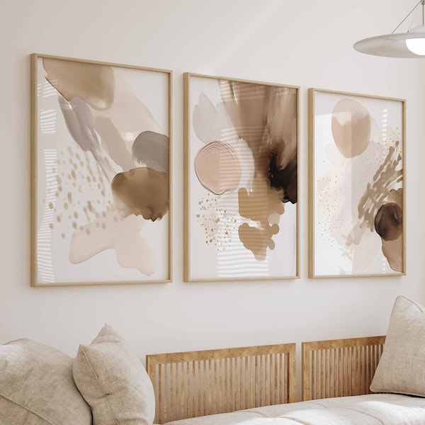 Abstract Modern Art 3 Piece - Etsy