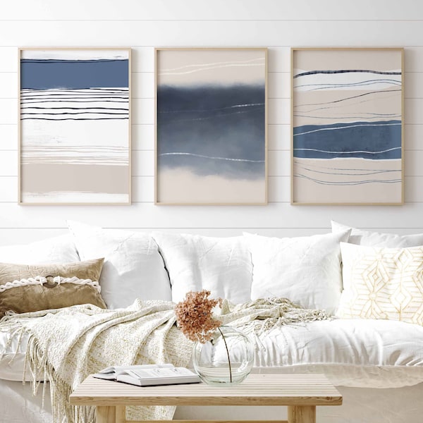 Printable Blue Wall Art - Etsy