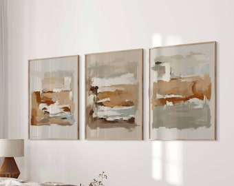 Minimal Simple Modern Gallery Wall Art Set of 3 Abstract Art - Etsy