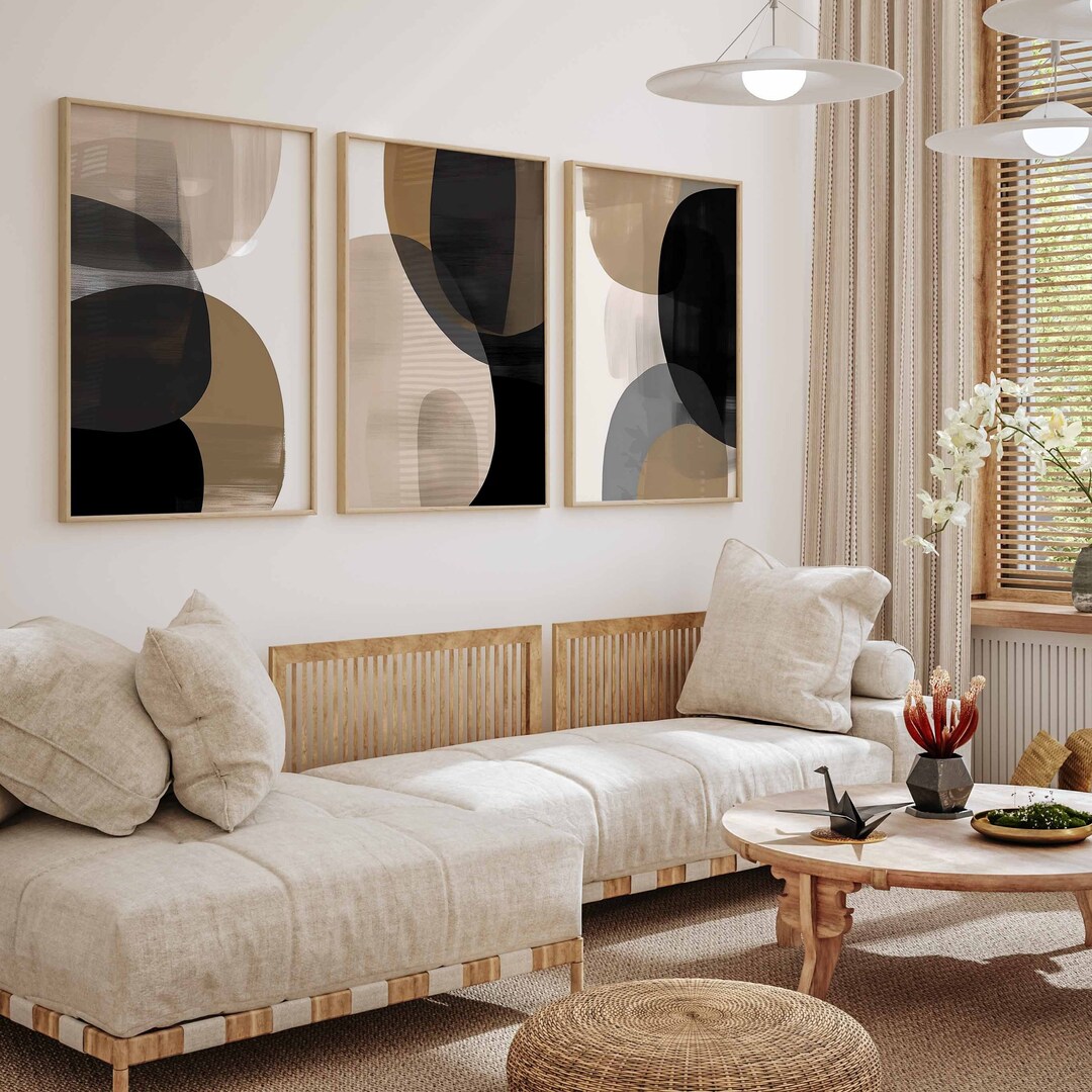 Trendy Wall Art Prints Set of 3 Aesthetic Home Decor Modern Living Room ...