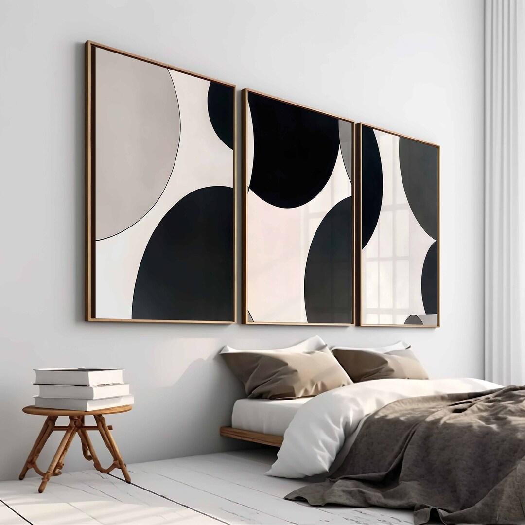 Simple Wall Art Set of 3 Abstract Prints Printable Digital Art Prints ...