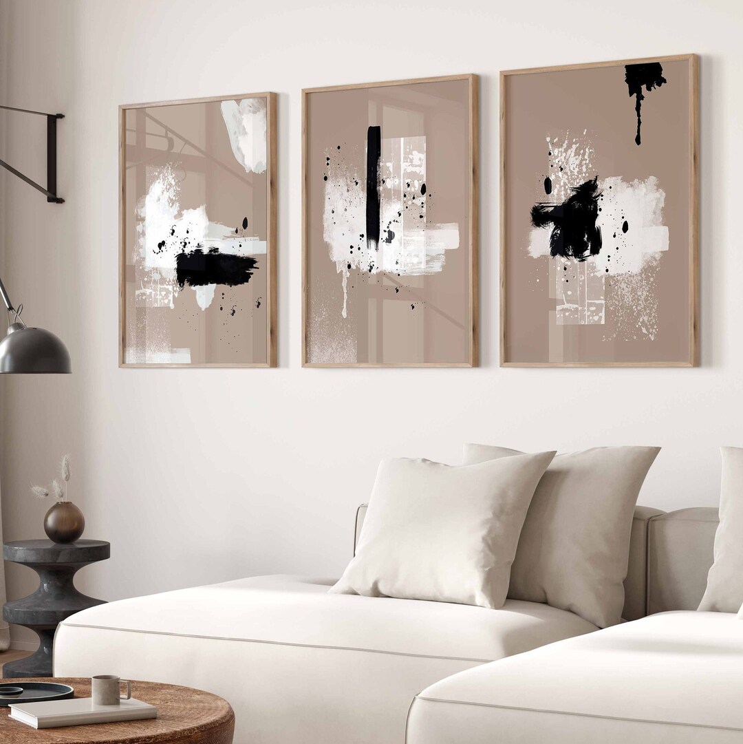 Minimal Neutral Modern Gallery Wall Art Set of 3 Printable - Etsy
