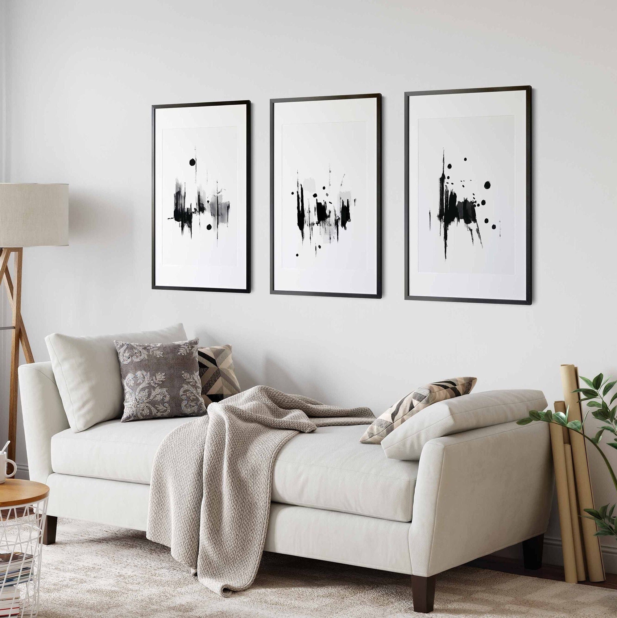 3 Piece Art Prints Abstract Poster Set Bedroom Wall Art - Etsy