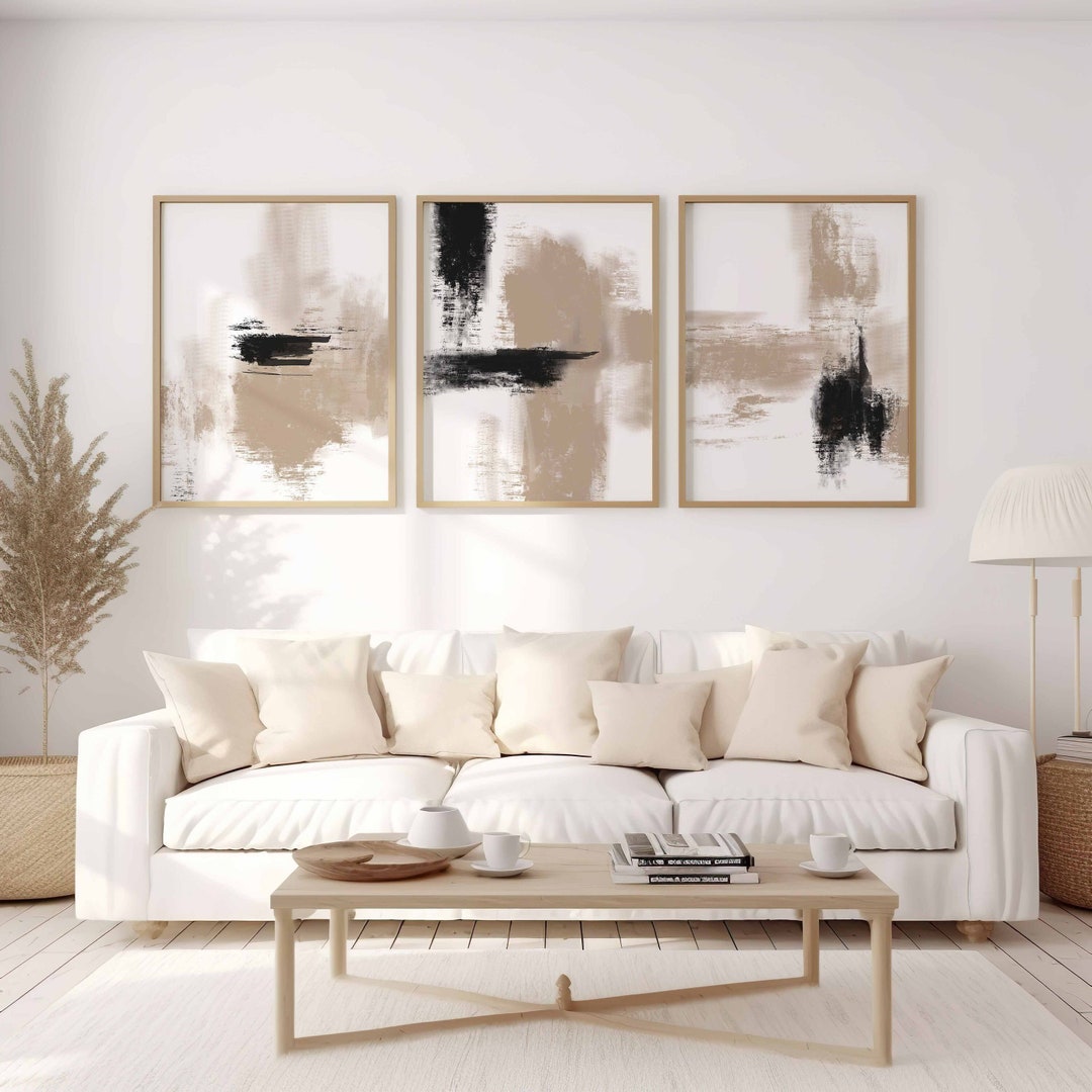 Abstract Office Art Set of 3 Digital Prints Modern Minimalist Art ...