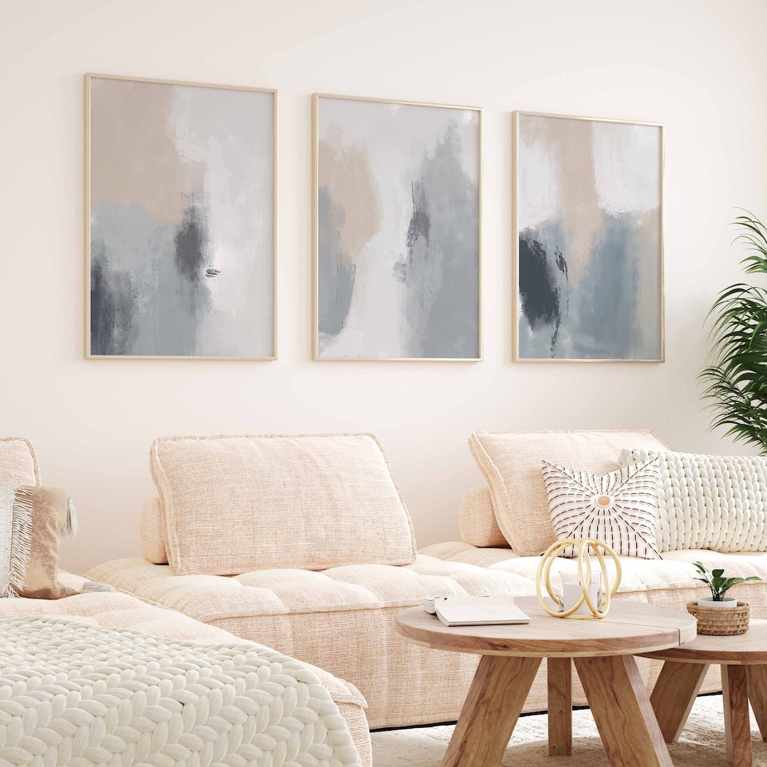 Printable Abstract Art Print Set Modern Neutral Abstract - Etsy