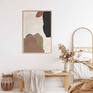 Modern Neutral Abstract Printable Wall Art Set of 3, Earth Tones ...
