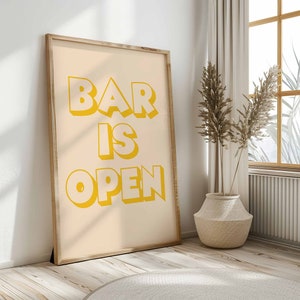 Minimal Retro Wall Decor Prints Modern Bar Cart Prints Digital Bar Wall ...