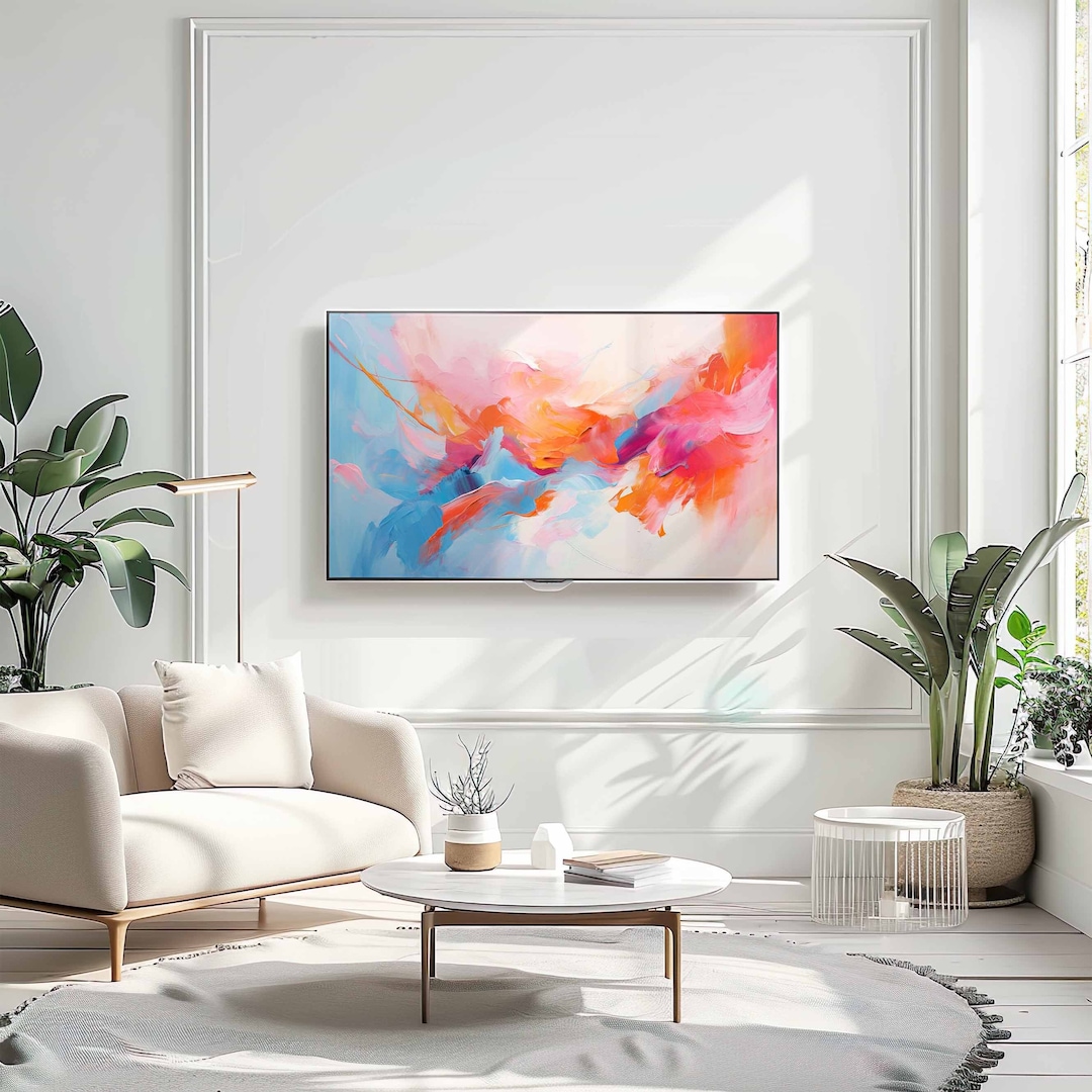 Abstract Frame Tv Art Colorful Frame Tv Art Modern Frame Tv Art Digital ...