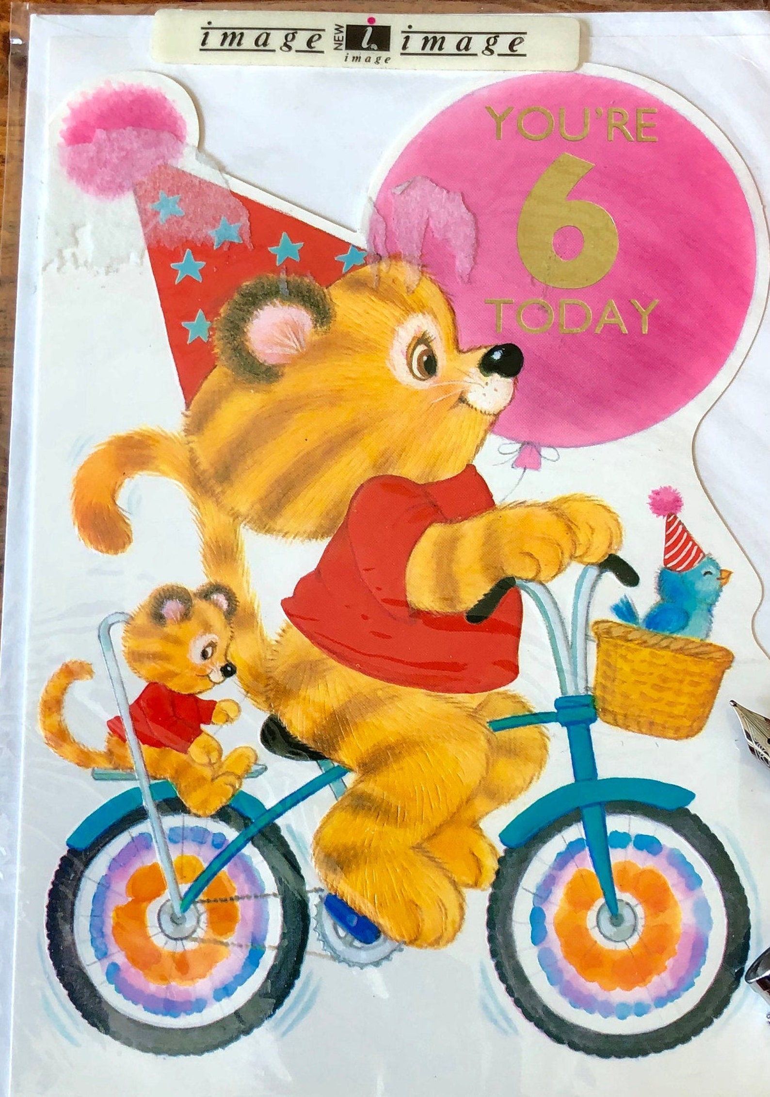 VINTAGE KITSCH Birthday CARD, 1980s 1990s Birthday Card, Tiger Cat Card ...