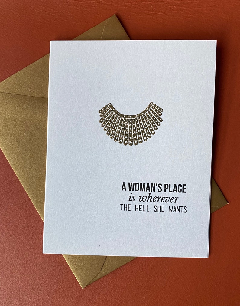 Ruth Bader Ginsburg - RBG Greeting Card, Women’s Empowerment, Feminist ...